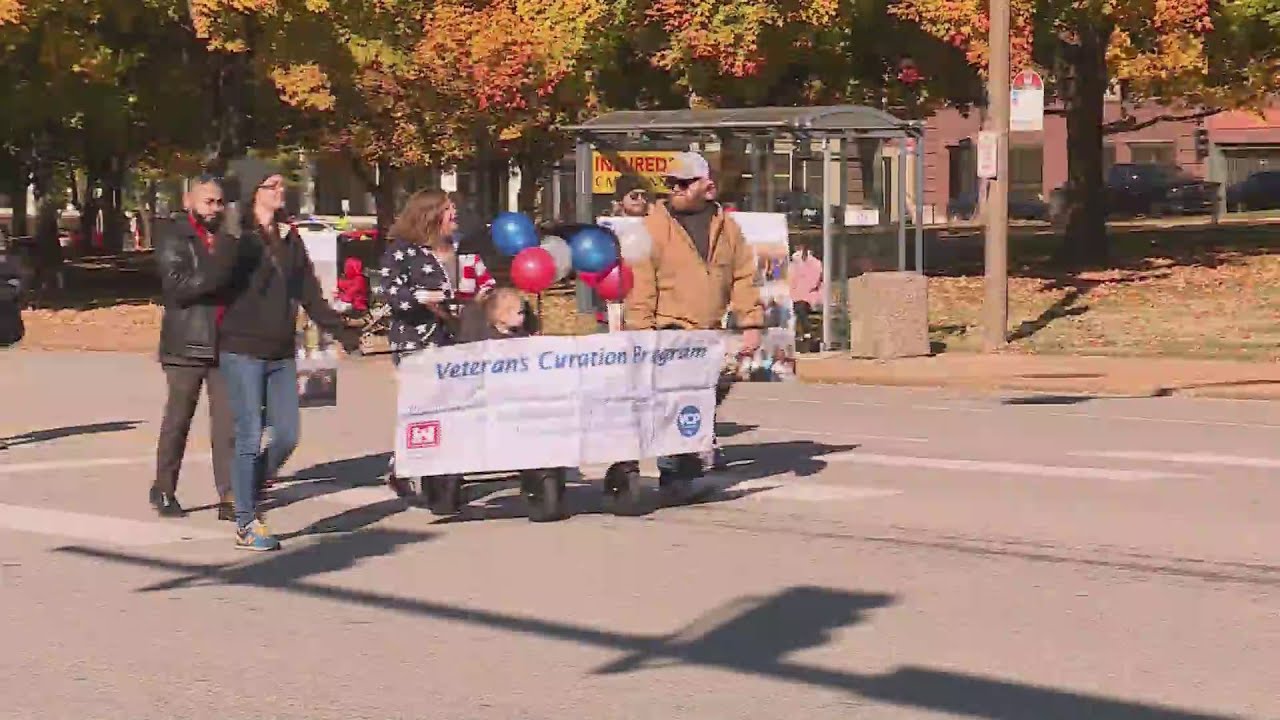 Veterans day ceremony today in downtown STL