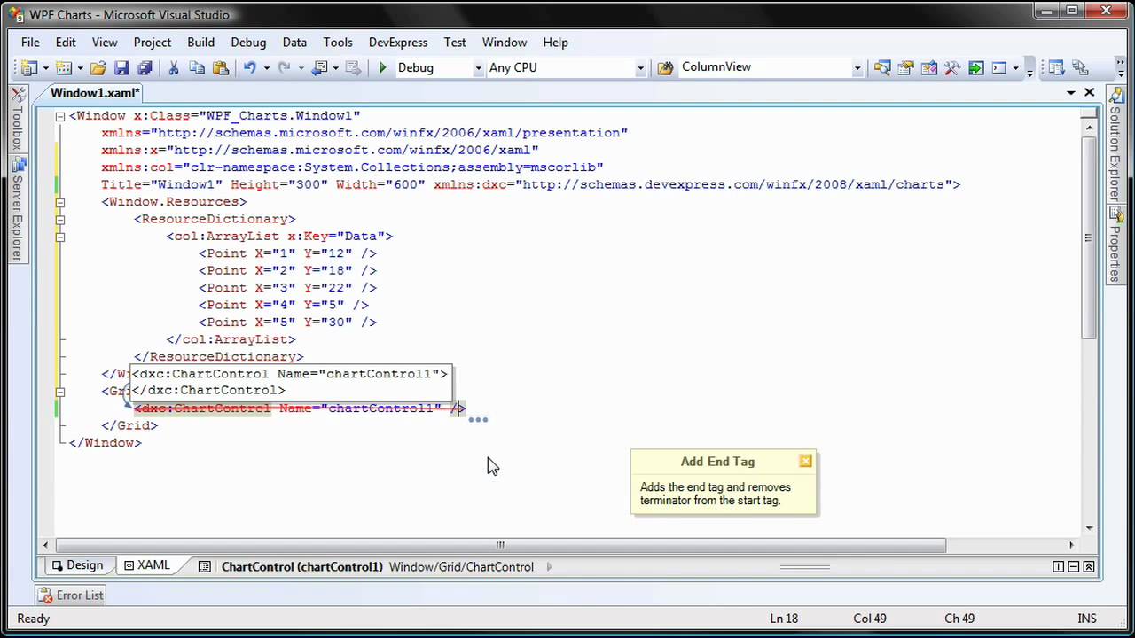 WPF Charts - How to Bind to an ArrayList
