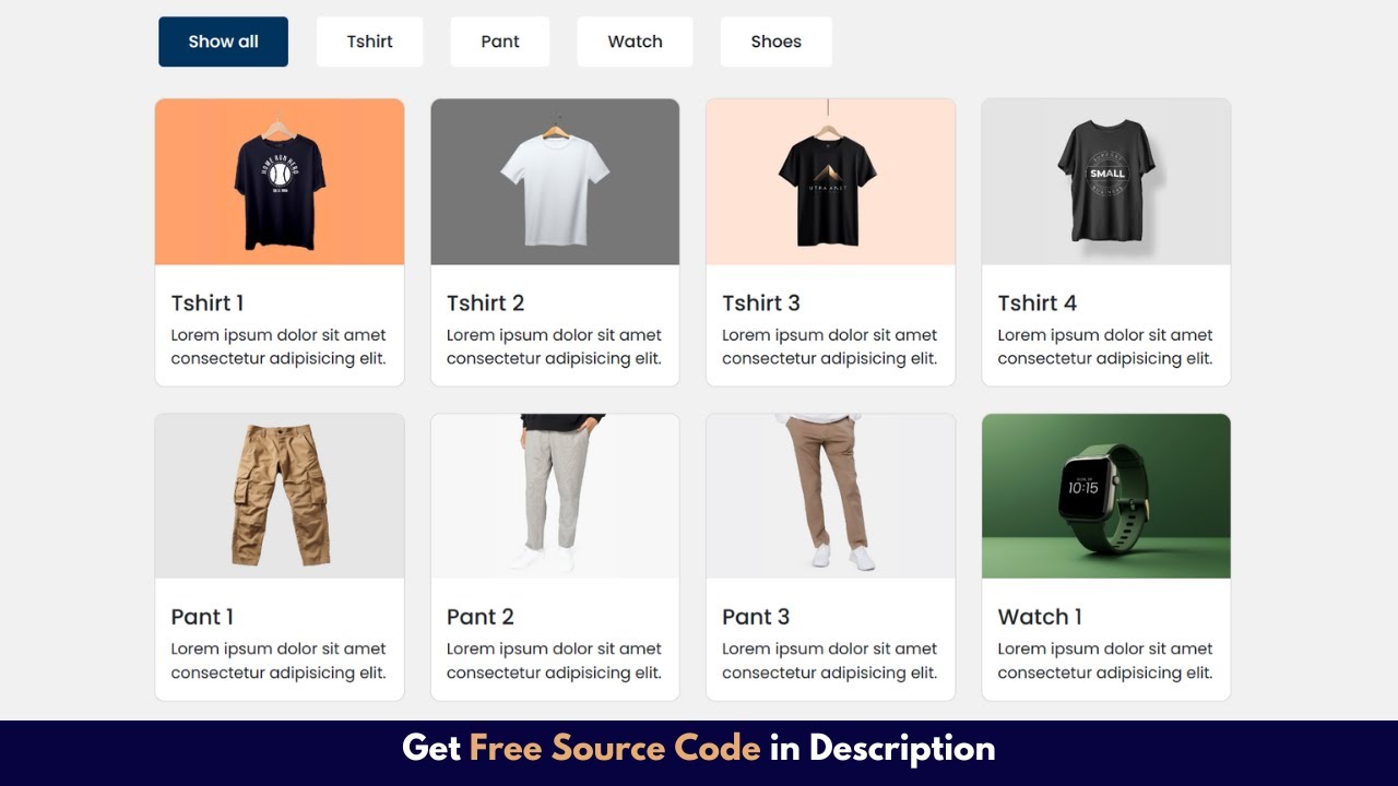 Build a Stunning Bootstrap Filterable Image Gallery Using HTML, CSS and JS | Free Source Code