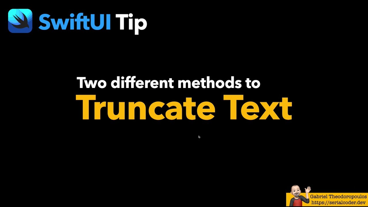 Truncating Text in SwiftUI