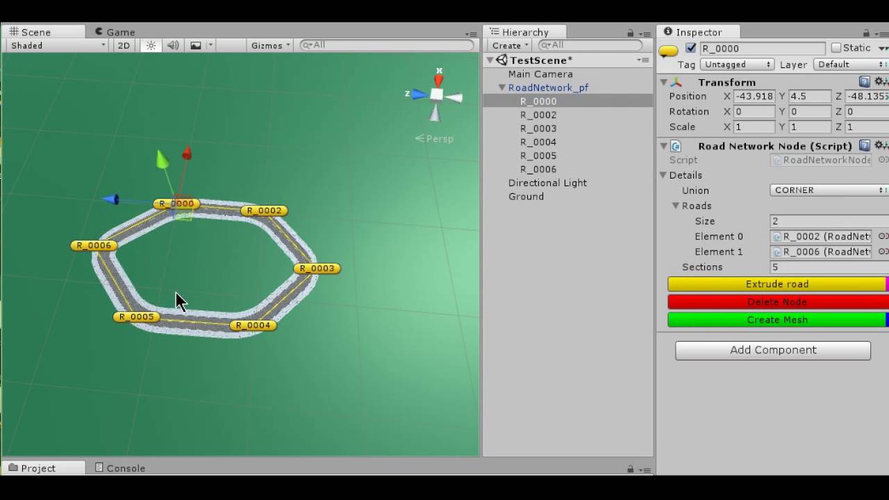 Unity3d Road Builder : Basic road