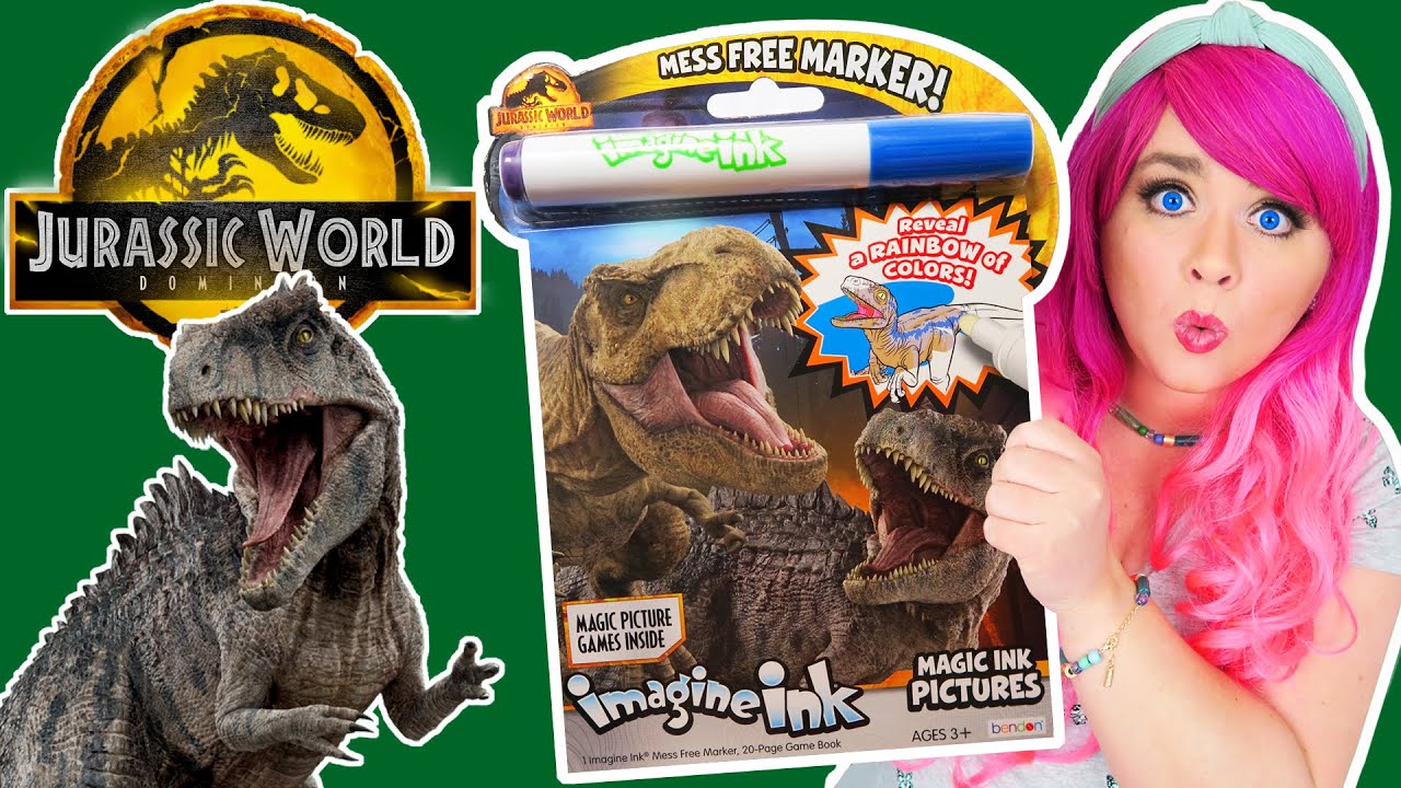 Coloring Jurassic World Dominion Imagine Ink Coloring Book | Dinosaur Magic Ink Activity Book
