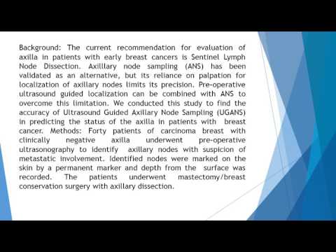 Ultrasound Guided Axillary Node Sampling in Patients of Carcinoma Breast with Clinically Negative Ax