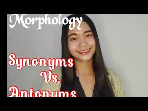 Morphology: Synonyms and Antonyms