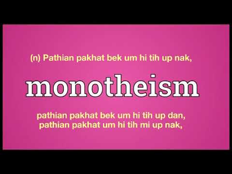 monotheism meaning in English Ngawn