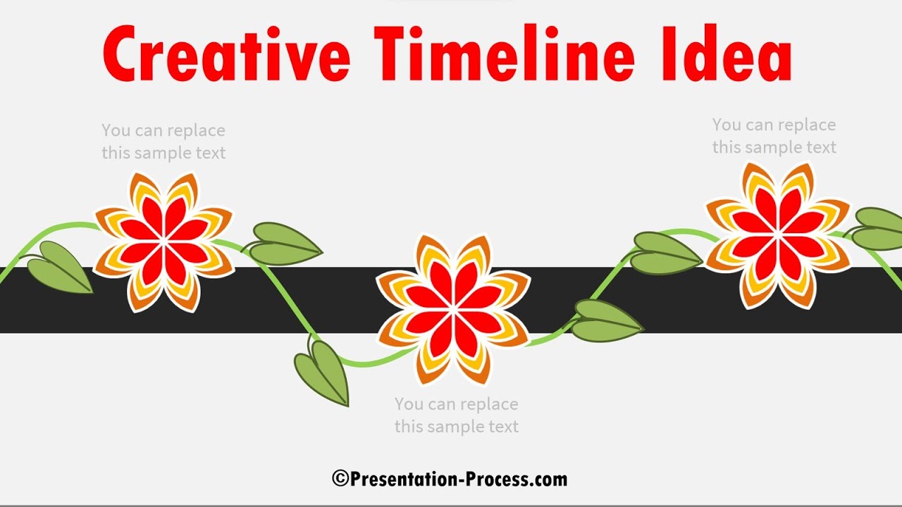 Artsy Timeline Infographic with PowerPoint Animation