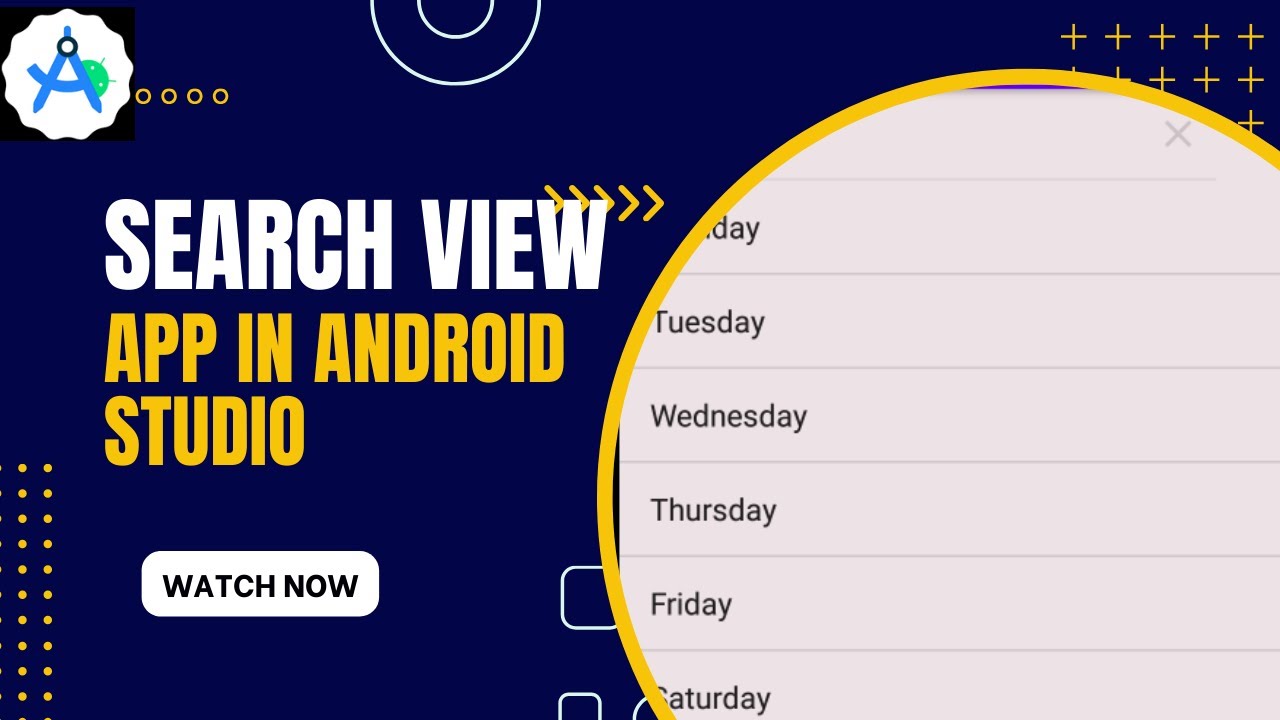 Search View in Android Studio || Source Code