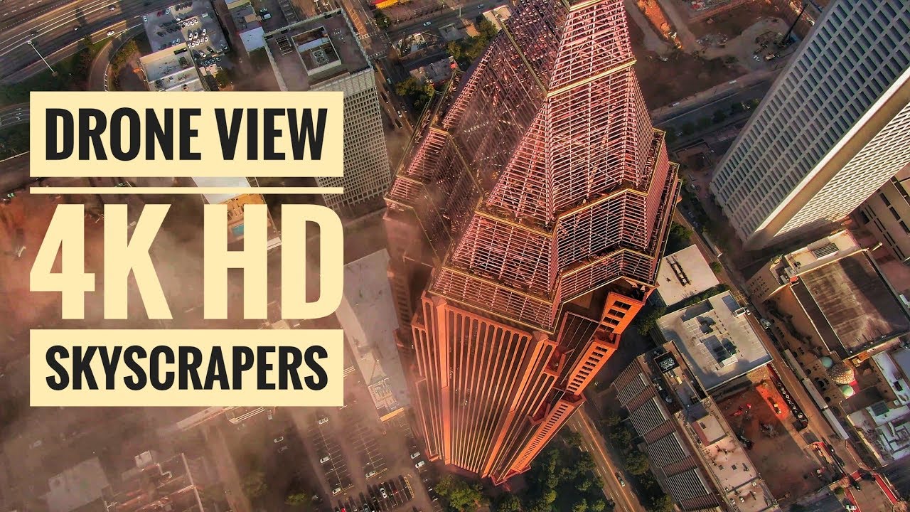 (4k ULTRA HD) Skyscrapers Drone Footage.