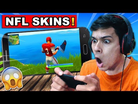 NFL SKINS FORTNITE MOBILE - ANDROID & iOS GAMEPLAY REVIEW, SHOWCASE