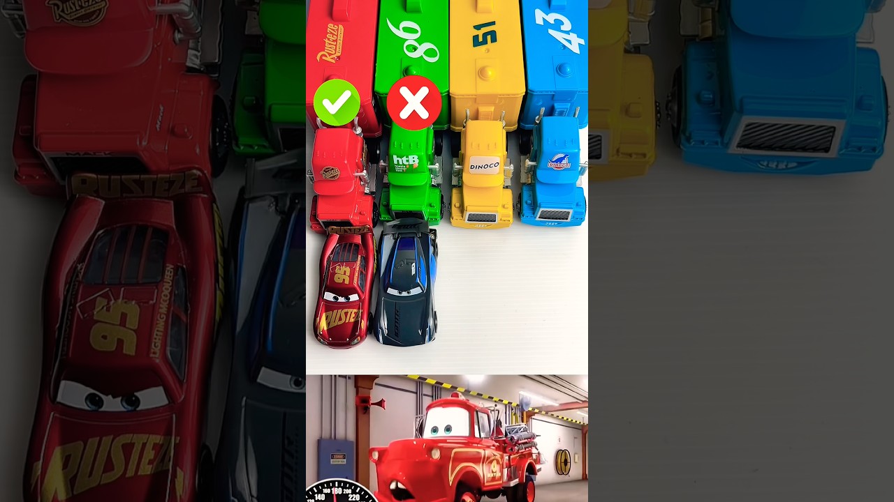 Lightning McQueen, Jackson Storm, Tow Mater, McQueen Cars, Pixar Cars#toys #truck #cars #pixarcars