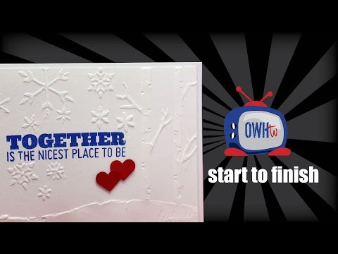 Texture paste + stencils = wintry card