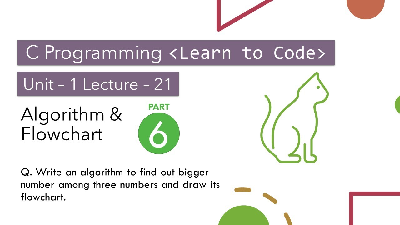Unit-1 Lecture-21 Algorithm and Flowchart Part-6