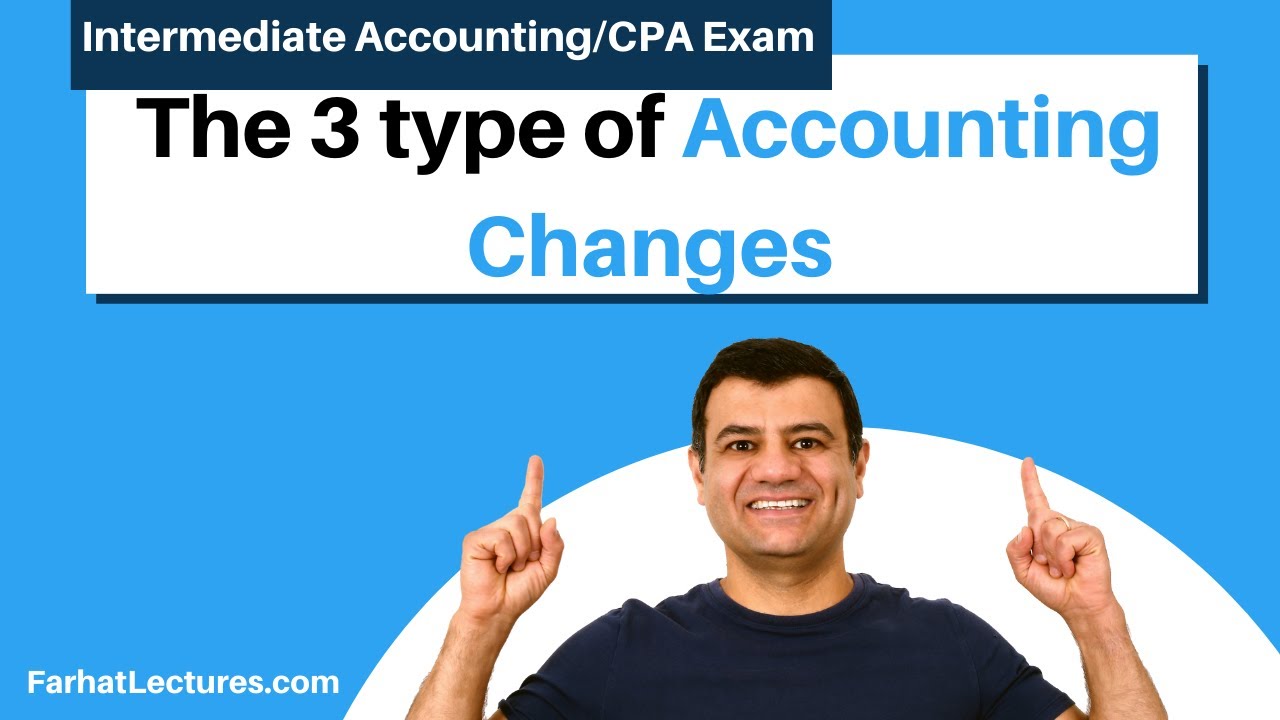 The 3 type of Accounting Changes:  Principle, Estimates and Errors. www.farhatlectures.com/courses