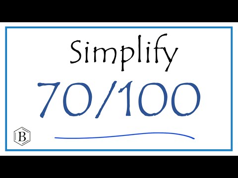 How to Simplify the Fraction 70/100