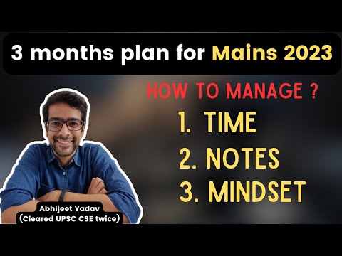 3 Month Strategy for UPSC Mains