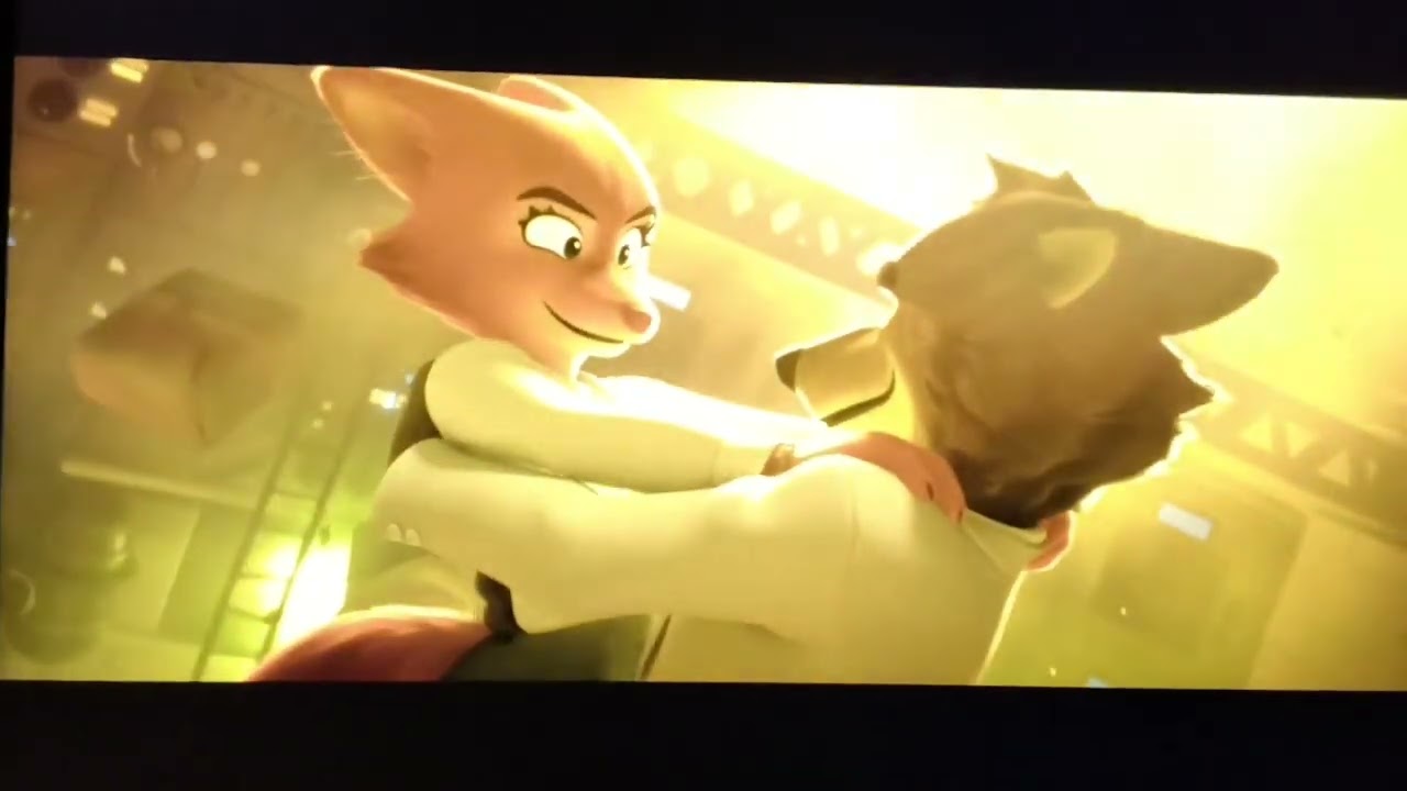 DreamWorks animation the bad guys 2 mr wolf and diane first kiss 