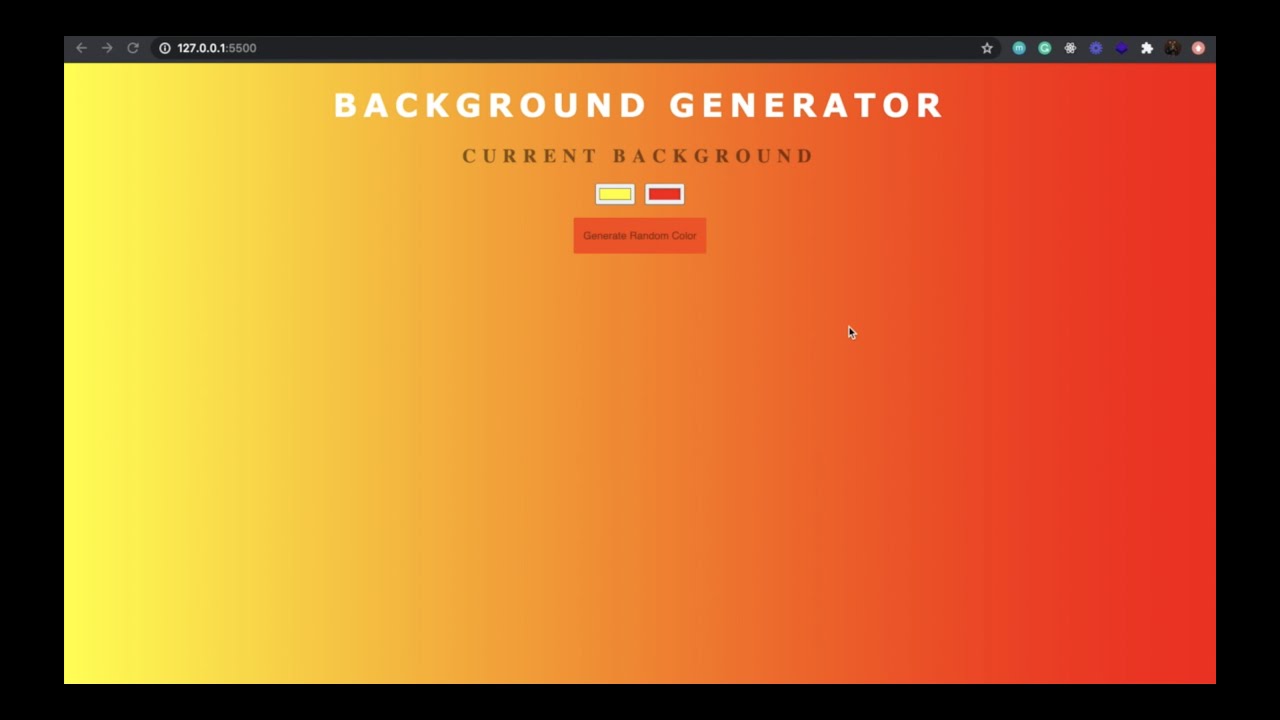 Background Generator Project Tutorial | Javascript for Beginners