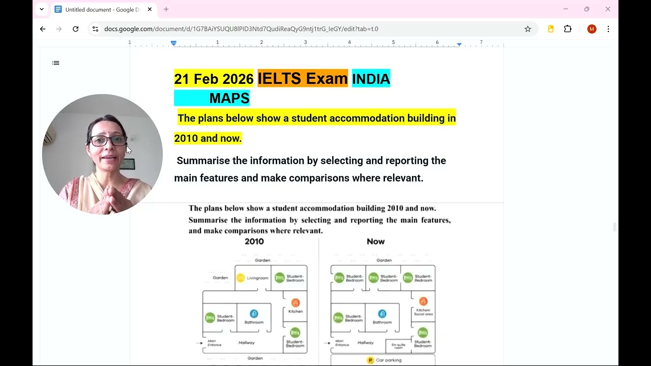 IELTS Writing TASK 1 MAPS |  21 FEB 2026 ielts exam  INDIA writing task -1 MAPS