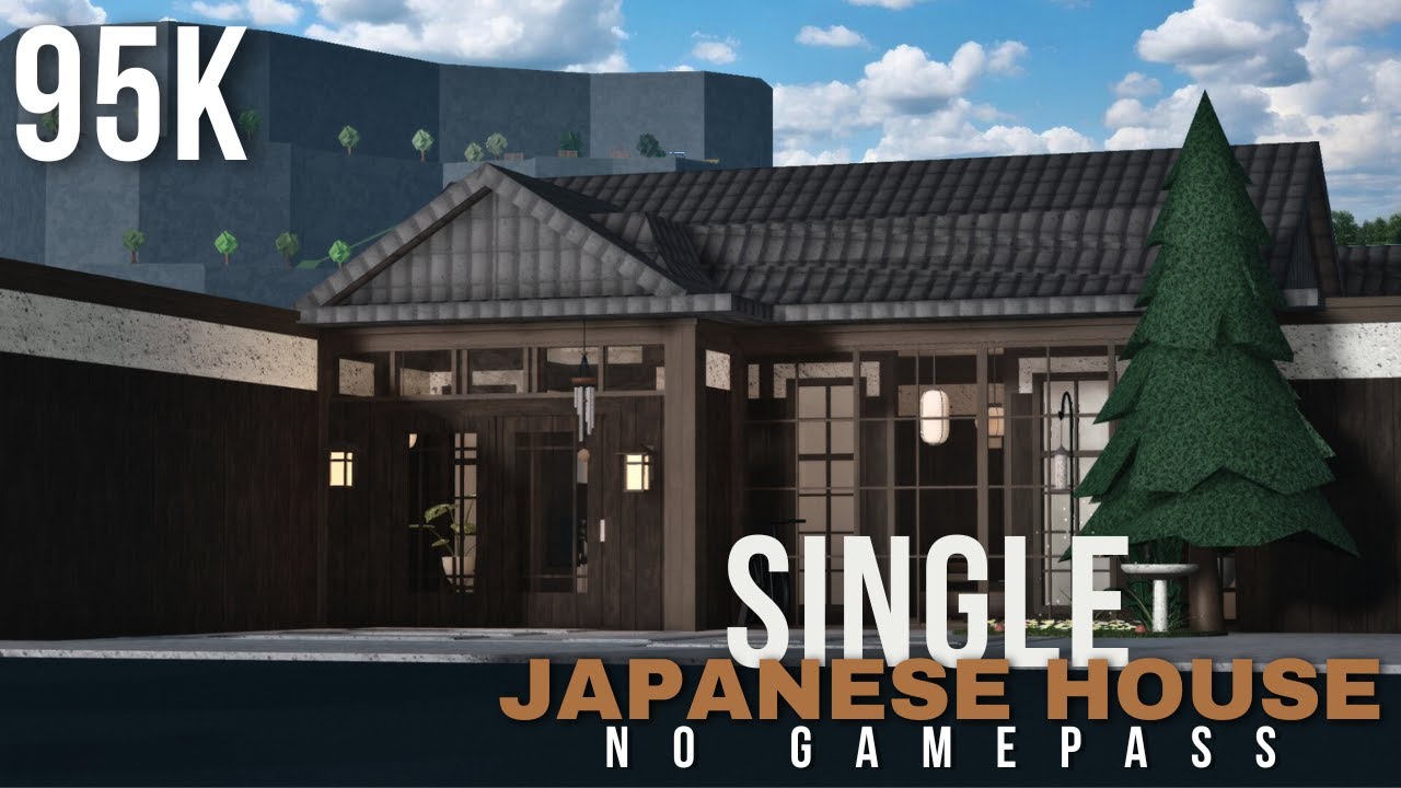 BLOXBURG | 95k Single Japanese House | NO GAMEPASS Speedbuild