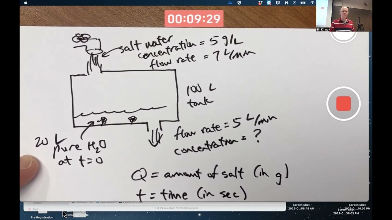 Mixing Problem! Finding the ODE is Half the Battle! Use Wolfram Mathematica (Slope Field & Solution)