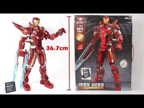 LEGO Iron Man Mark 50 Giant Figure | Avengers Infinity War Unofficial Lego Set | Stop Motion Build