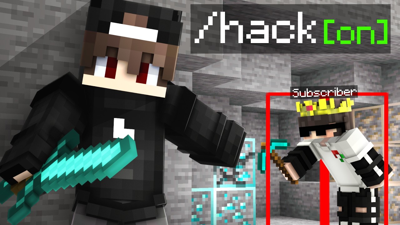 Secretly Using Hacks on My Subscriber's Minecraft Server…