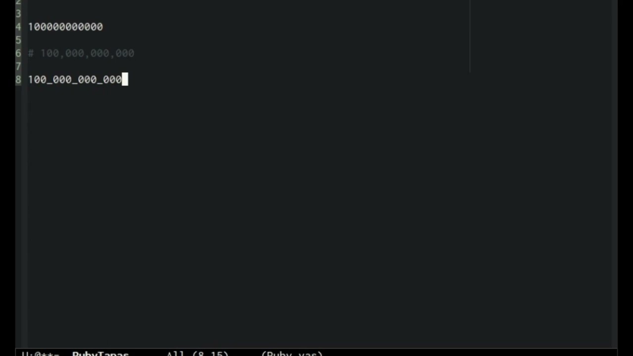 Large Integer Literals in Ruby