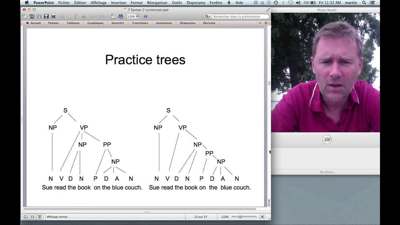 Syntactic phrase structures
