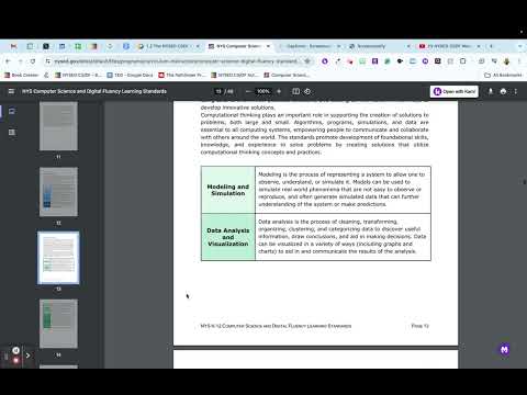 NYSED CSDF Standards Document