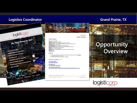 Logistics Coordinator AV Overview