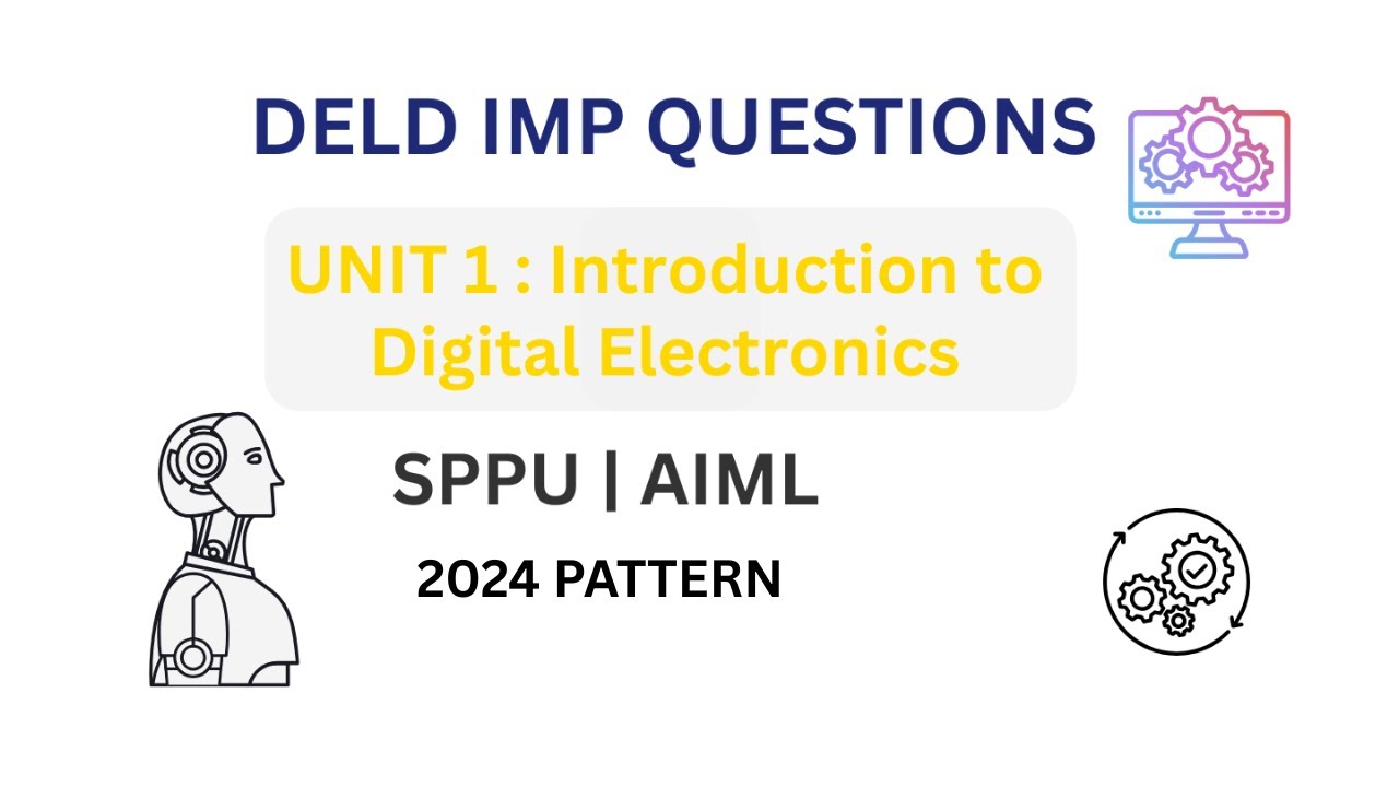 🔥 DELD Unit 1 IMP Repeated Questions | Introduction to Digital Electronics | SPPU AIML 2024 Pattern