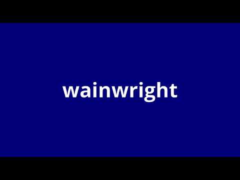 what is the meaning of wainwright.