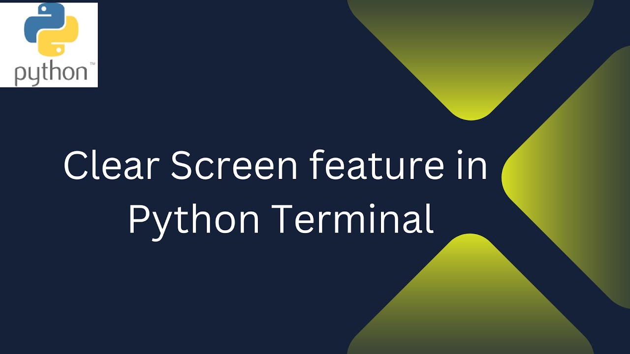 Clear screen in Python Terminal  ??