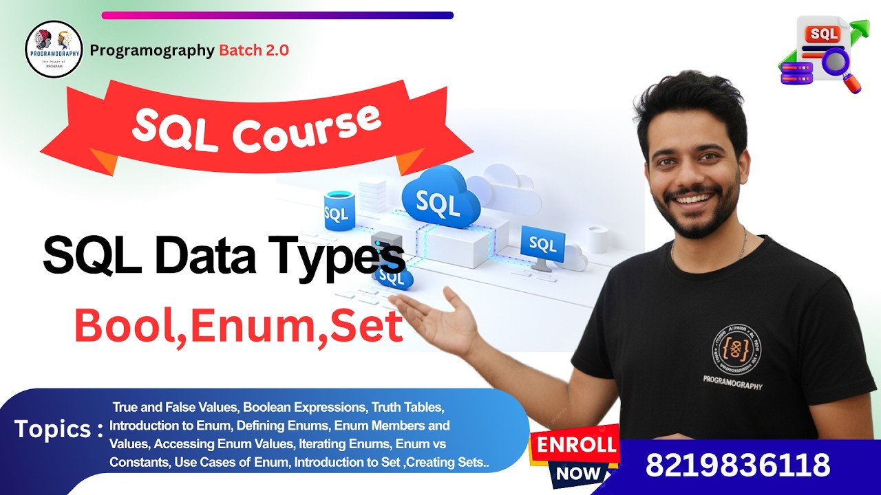 SQL Data types ll BOOL,ENUM & SET in MySQL 