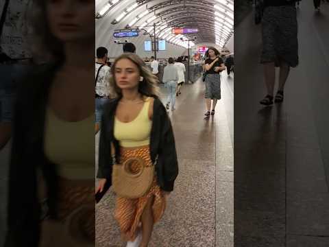 How Russian Metro station Looks from Inside #vlog #travel #petersburg #travelblog