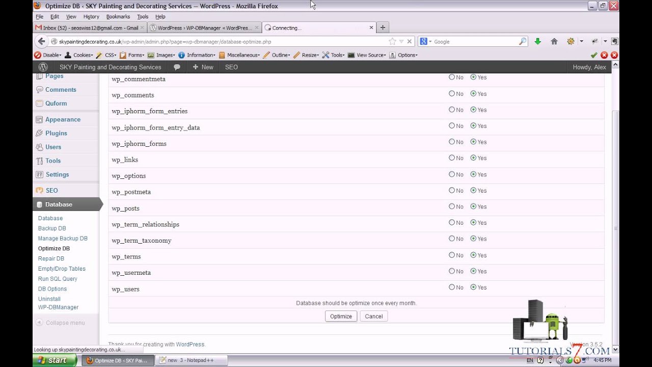 WP-DBManager Video Review and Tutorial | Back up your WordPress database