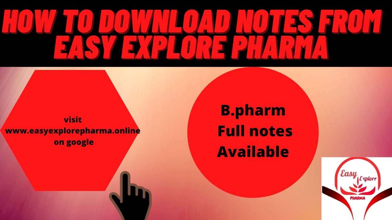 How to download full pdf notes from Easy explore pharma.