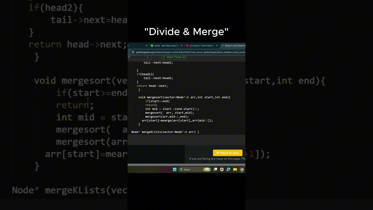 Merge K Sorted Lists | Divide & Conquer 🔥 (No Dummy Head)