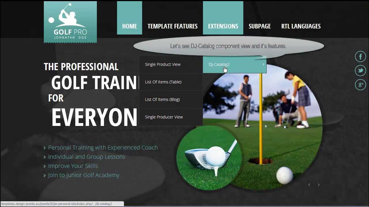 Joomla 3.x: JM Personal Site, responsive template