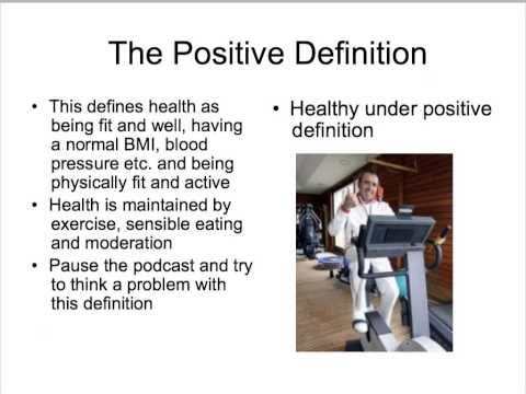 Perspectives of health and well being