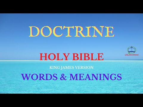 Meaning of "Doctrine"