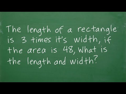 The length of a rectangle is 3 times it’s width, if the area is 48 what is the L and W?