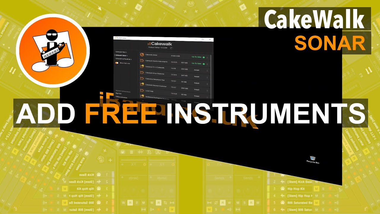 How to add the free cakewalk virtual instruments to Cakewalk Sonar 