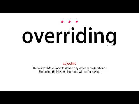 How to pronounce overriding - Vocab Today