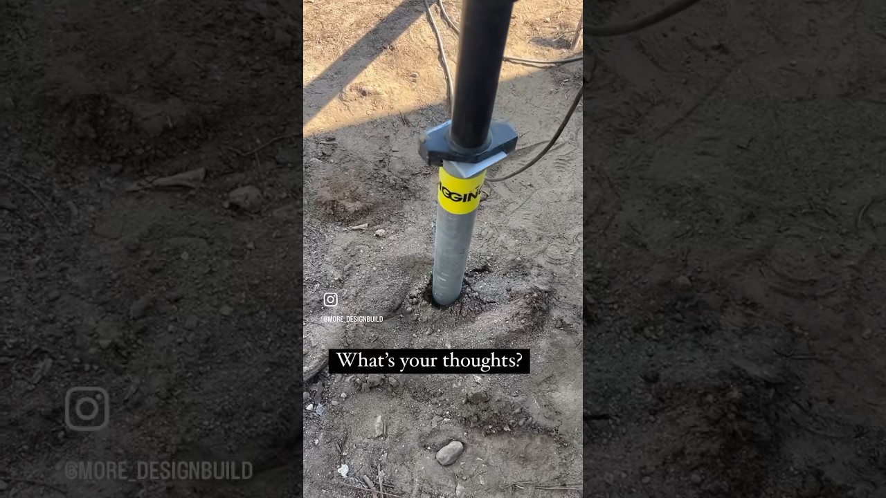 Footing between tree roots 👌🏼 #deck #diy #protips #deckbuilding #construction #groundscrew