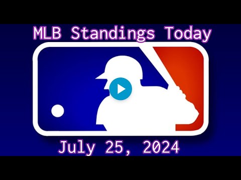 MLB Standings TODAY 7/25/2024 I Major League Baseball Standings 2024
