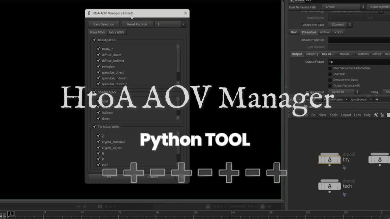 Houdini Python - 11 HtoA AOV Manager