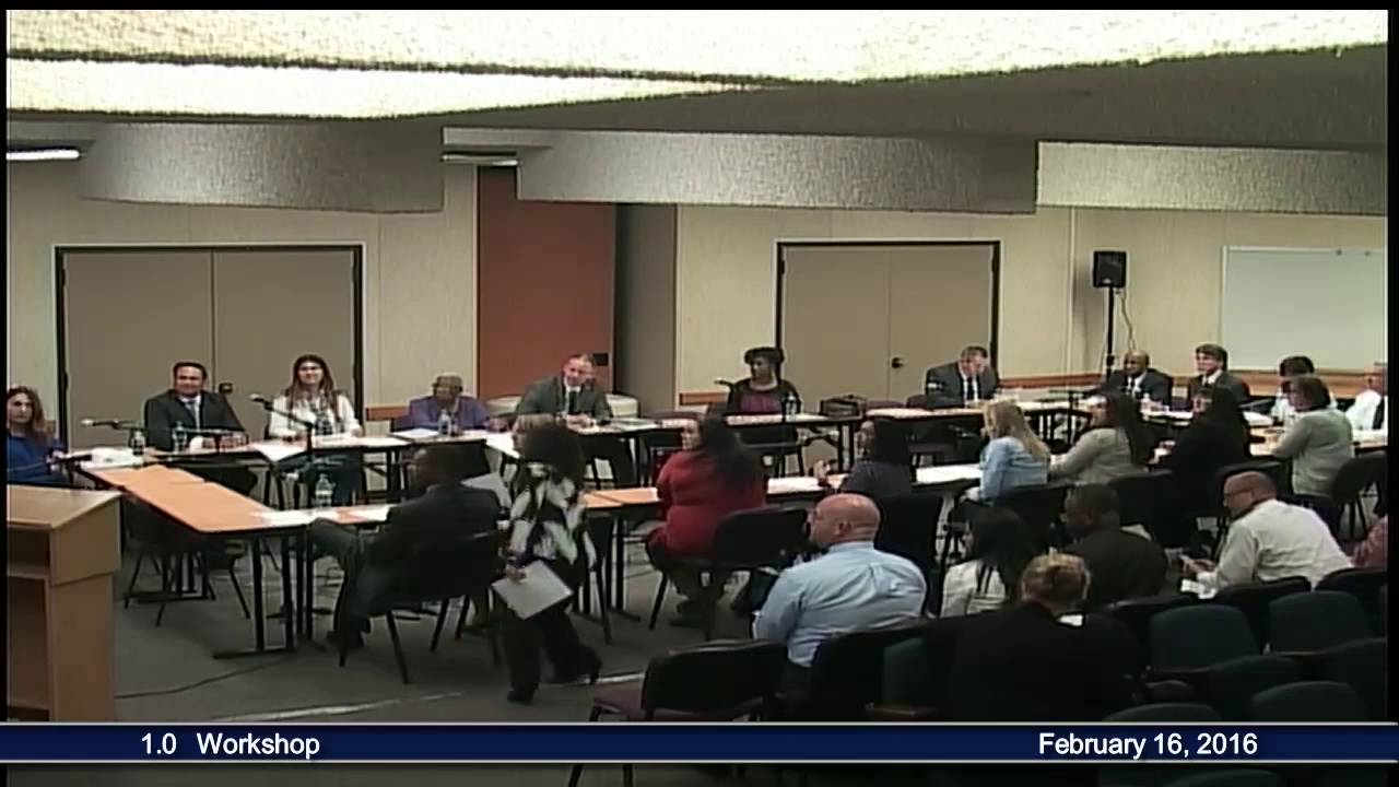 Board Workshop --- February 16, 2016