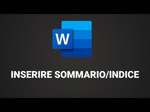 Come inserire Sommario Word con collegamenti (indice della tesi, documento ecc..)