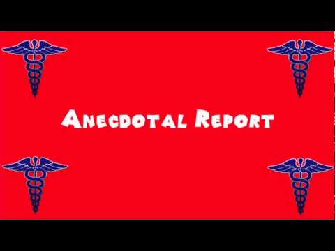 Pronounce Medical Words ― Anecdotal Report